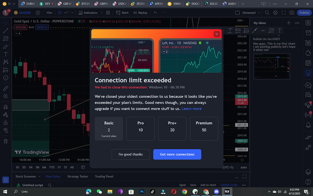 Connection Limit Exceeded General Questions TradingView To Anywhere Connection Limit Exceeded General Questions TradingView To Anywhere